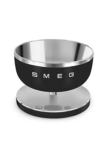 SMEG KSC01BLMWW Matte Black Collection Digital Kitchen Scale with ...