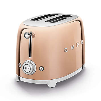 SMEG TSF01RGUK 2 Slice Toaster - Rose Gold | Freemans