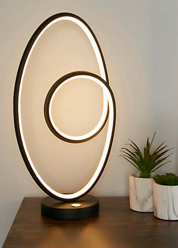 Searchlight Sasha LED Table Lamp with Touch Dimming Black | Freemans