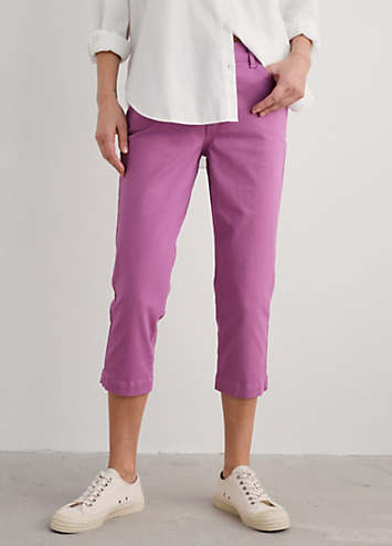 Seasalt Cornwall Purple Albert Quay Slim Fit Crops | Freemans