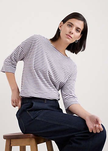 Seasalt Cornwall Purple Tremayne Quay Jersey Top | Freemans