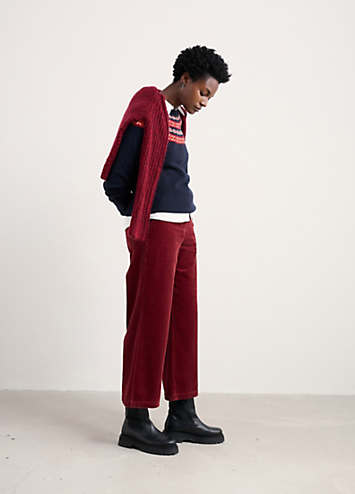 Seasalt Cornwall Red Asphodel Cord Trousers | Freemans