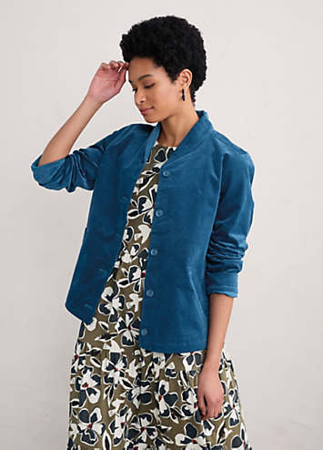 Seasalt Cornwall Teal Brightwork Cut Cord Jacket | Freemans