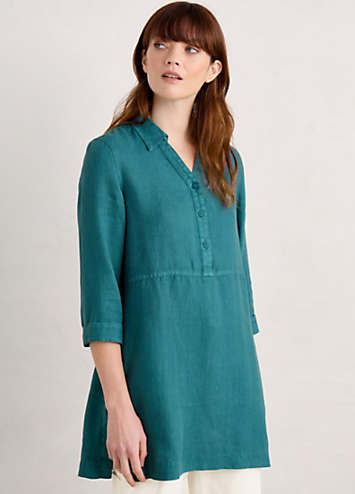 Seasalt Cornwall Teal Early Sun Tunic | Freemans