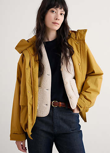 Seasalt Cornwall Yellow Portheras Waterproof Jacket | Freemans