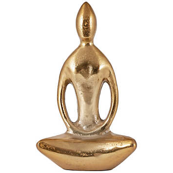 Shiny Gold Sitting Statue | Freemans