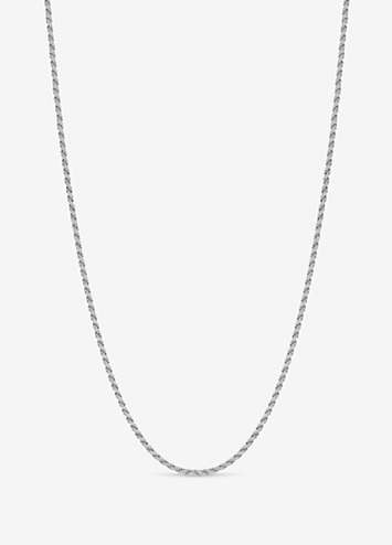 Simply Silver Sterling Silver 925 Textured Chain Necklace | Freemans