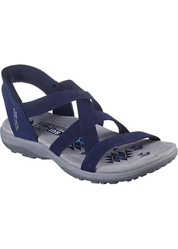 Skechers Blue Reggae Slim Stretch Flex Sandals | Freemans