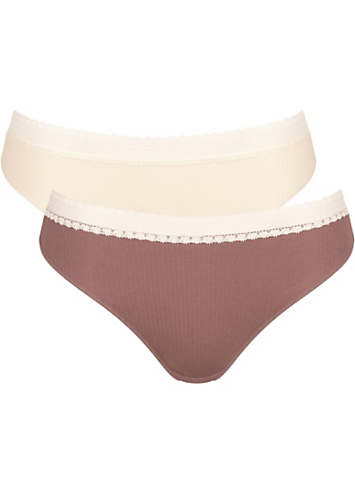 Sloggi Pack of 2 Slip Go Ribbed Briefs | Freemans