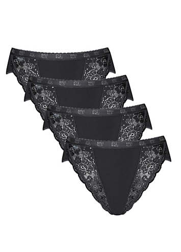 Sloggi Pack of 4 Chic Lace Tai Briefs | Freemans
