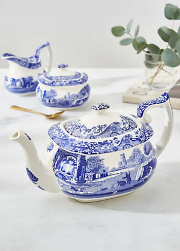 Spode Italian Teapot - Blue | Freemans