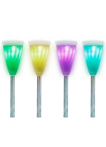 Streetwize Pack of 4 Multi-Function Colour Changing Stake Lights | Freemans