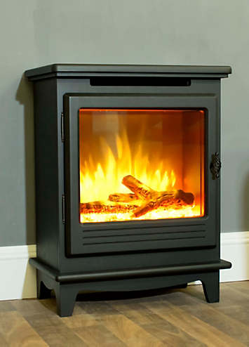 Suncrest Morpeth Electric Freestanding Stone Fire | Freemans