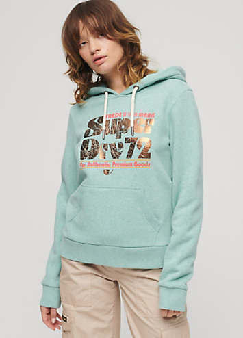Superdry 70’s Retro Font Graphic Hoodie | Freemans