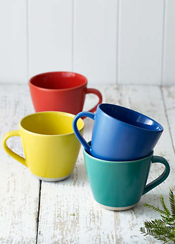 Sur La Table Colour Me Happy Set of 4 Mixed Coloured Mugs | Freemans