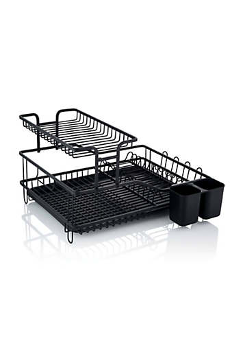 Swan Stealth 15 Plate Dish Rack with Removable Cutlery Holder | Freemans