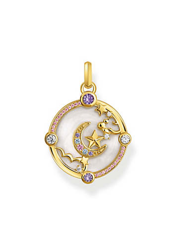 THOMAS SABO Cosmic Talismans Small Half-Moon Pendant Necklace | Freemans