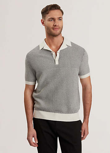 Ted Baker GREGRY SS Small Stitch Knitted Polo | Freemans