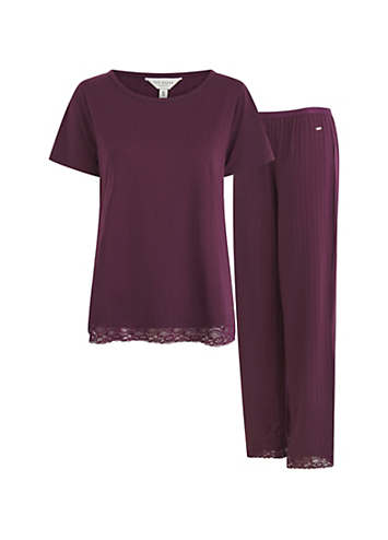 Ted Baker Kelly Drop Needle Jersey Pyjamas | Freemans