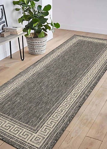 The Homemaker Rugs Collection Gel Backed Greek Key Runner | Freemans