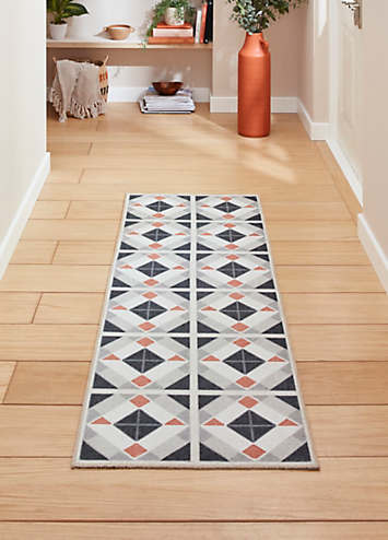 Think Rugs Victoria Tile Runner | Freemans