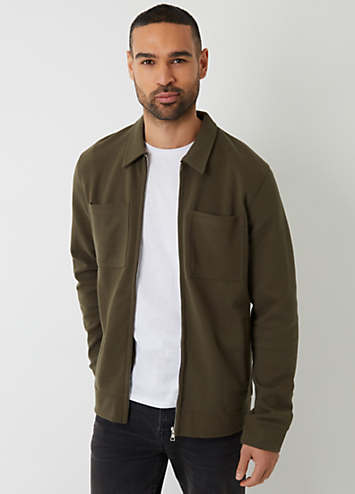 Threadbare Zip Through Pique Shacket | Freemans