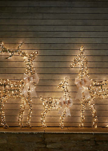 Three Kings Set of 3 GoldTwist Deer Family | Freemans