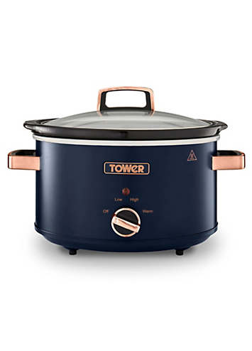 Tower Cavaletto 3.5 Litre Slow Cooker T16042MNB - Midnight Blue & Rose ...