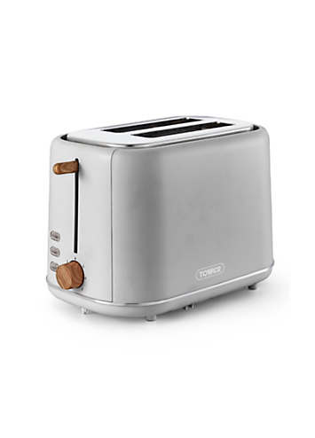 Tower T20027GRY Scandi 800W 2 Slice Toaster - Dove Grey | Freemans
