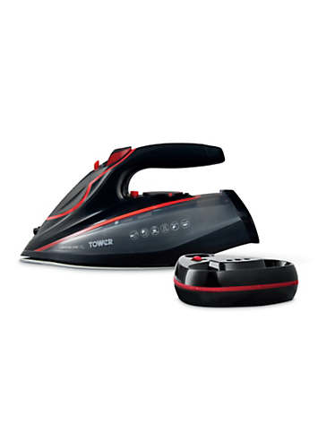 Tower T22035RED Cord/Cordless Steam Iron with Ceraglide XL Ceramic ...