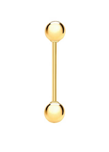 Tuscany Gold 9ct Yellow Gold Double-Ball Belly Bar | Freemans