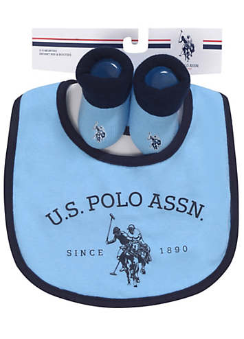 U.S.Polo Assn Bib Bootie Set by U.S. Polo Assn | Freemans