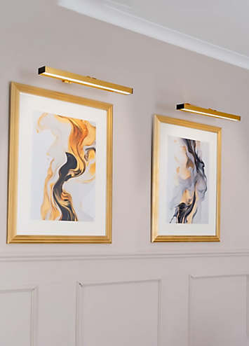 ValueLights Ryle Gold Integrated LED Rechargeable Easy Fit Wall Light ...