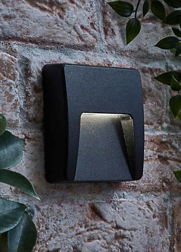 ValueLights Sam Square IP65 Integrated LED Outdoor Wall Light | Freemans