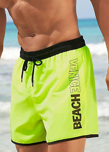 Venice Beach Logo Print Swimming Shorts | Freemans