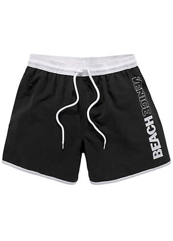 Venice Beach Logo Print Swimming Shorts | Freemans