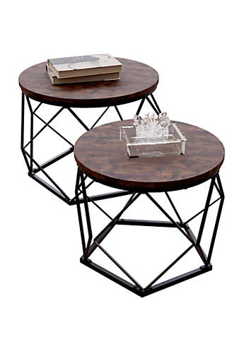 Vida Designs Brooklyn Nest of 2 Geometric Tables | Freemans