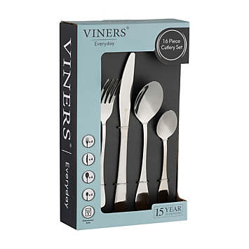Viners® Everyday Orbit 16 Piece Stainless Steel Cutlery Set | Freemans