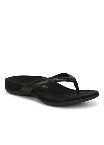 Vionic Dillon Shine Wide Fit Arch Support Toe Post Sandals | Freemans