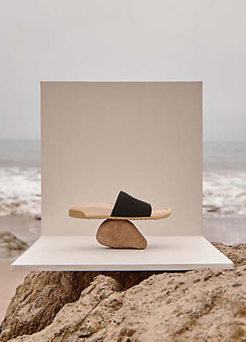 Vionic Evie Knit Regular Fit Arch Support Slide Sandals | Freemans