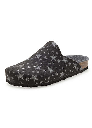Vivance Star Print Mule Slippers | Freemans