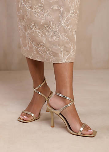 Where’s That From Florida Wide Fit Cross Over Strap Barely There High ...