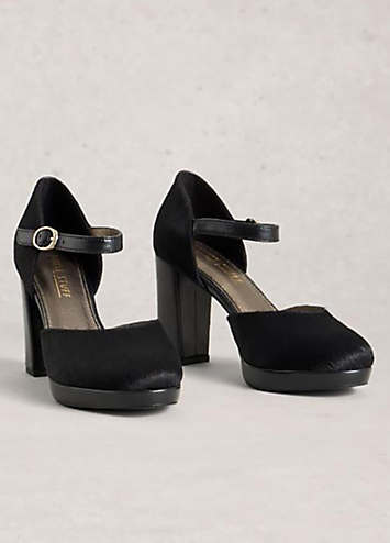 White Stuff Pure Black Priscilla Platform Shoes | Freemans