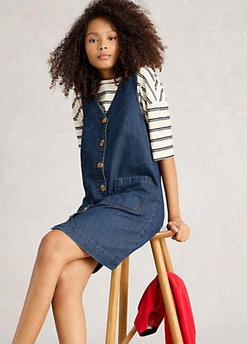 White Stuff Rose Denim Pinny Dress | Freemans