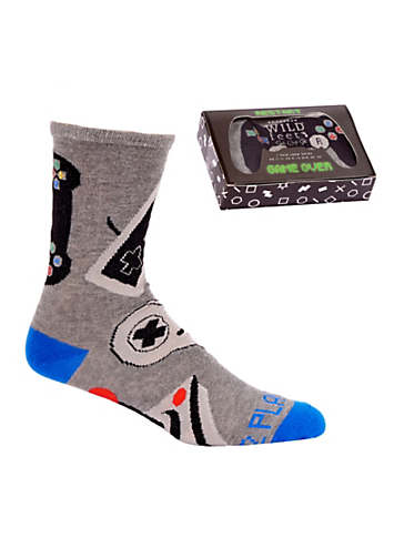 Wild Feet Men’s Novelty Games Controller Socks in Gift Box | Freemans