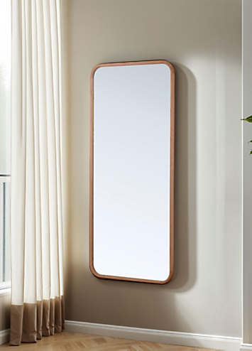 Yearn Oak Framed Full Length Curved Wall Mirror | Freemans