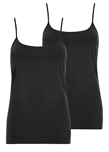 Yours Curve Pack of 2 Cami Tops | Freemans