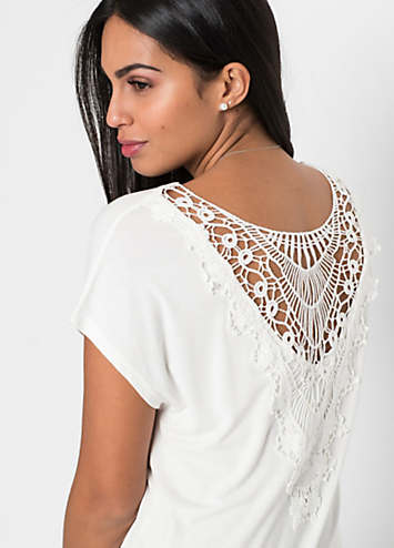 bonprix Crochet Back T-Shirt | Freemans