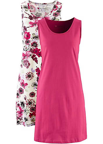 bonprix Pack Of 2 Essential A-Line Jersey Mini Dresses | Freemans