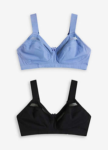 bonprix Pack of 2 Non-Padded Non-Wired Full Cup Bras | Freemans